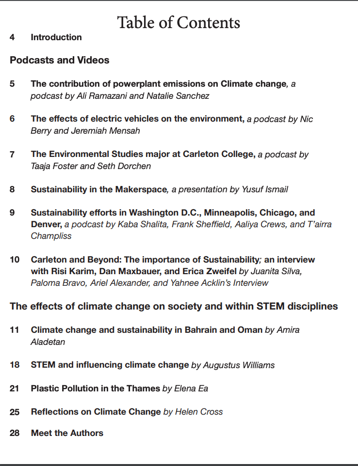 Volume 9: FOCUS on Climate Change – FOCUS – Carleton College