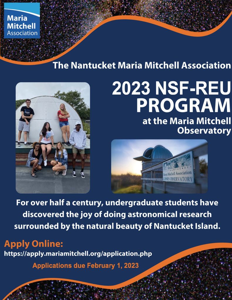 REU at Maria Mitchell Observatory – Radiations Newsletter – Carleton ...