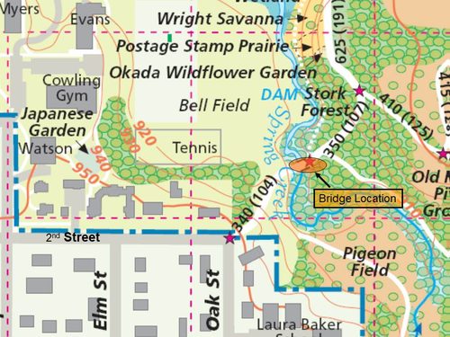 Upper Arb Bridge Closed for Repair – Cowling Arboretum – Carleton College