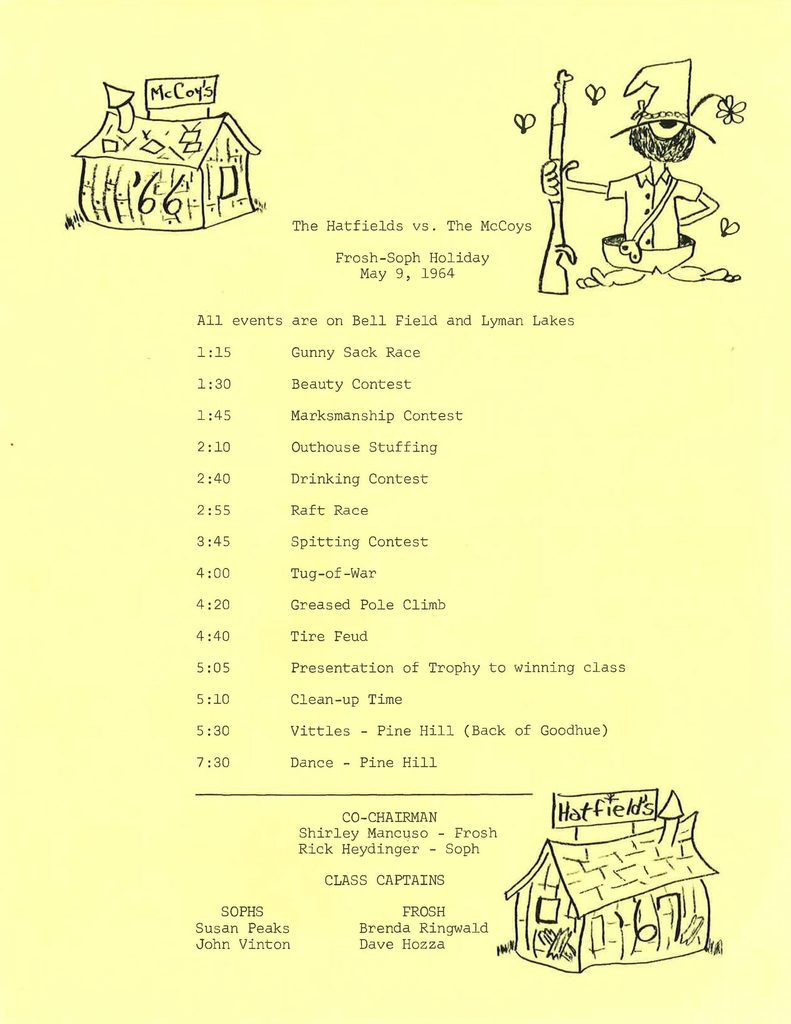 Frosh-Soph Holiday program, May 1964 – Class of 1967 – Carleton College