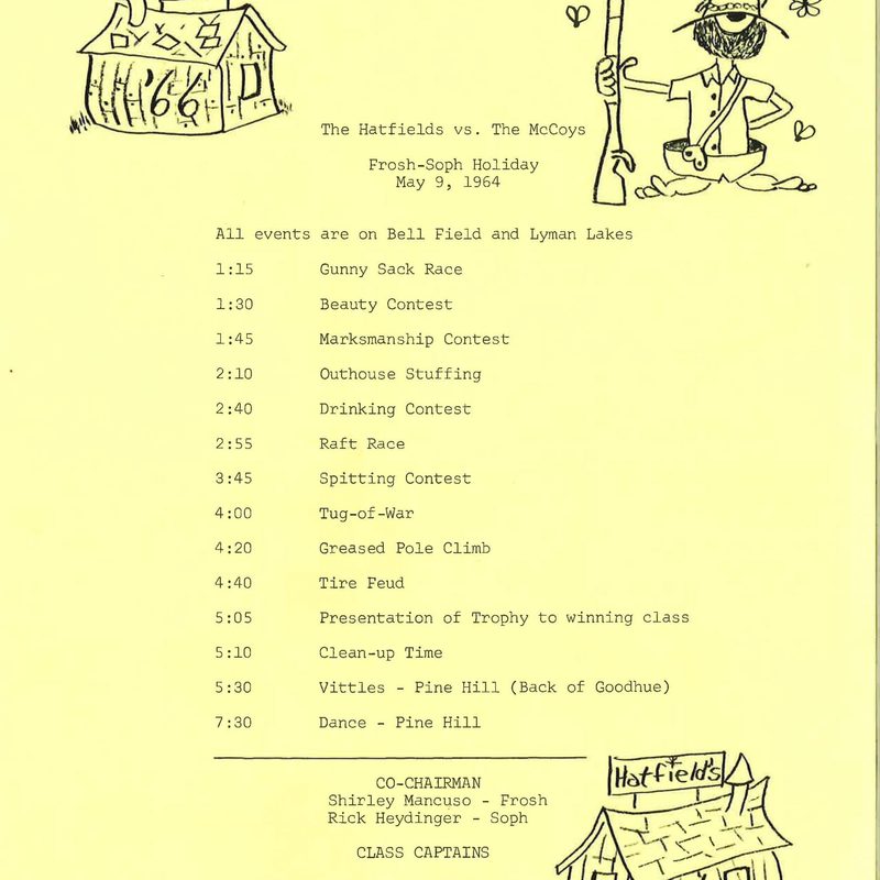 Frosh-Soph Holiday program, May 1964 – Class of 1967 – Carleton College