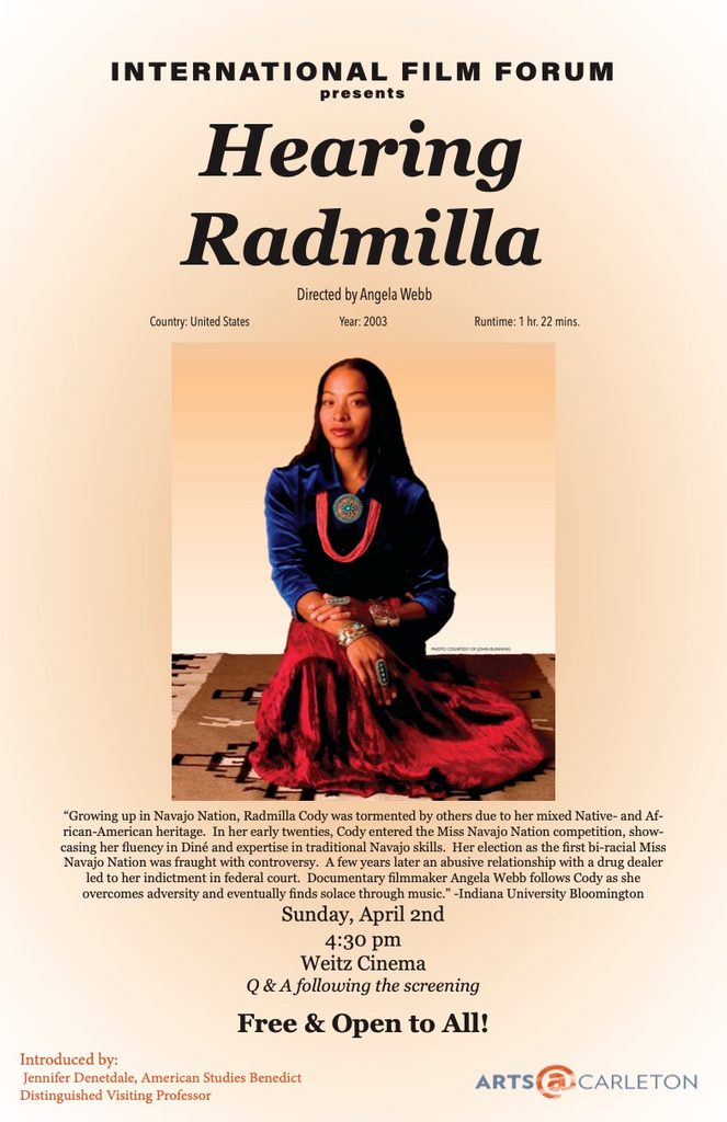Hearing Radmilla – International Film Forum – Carleton College